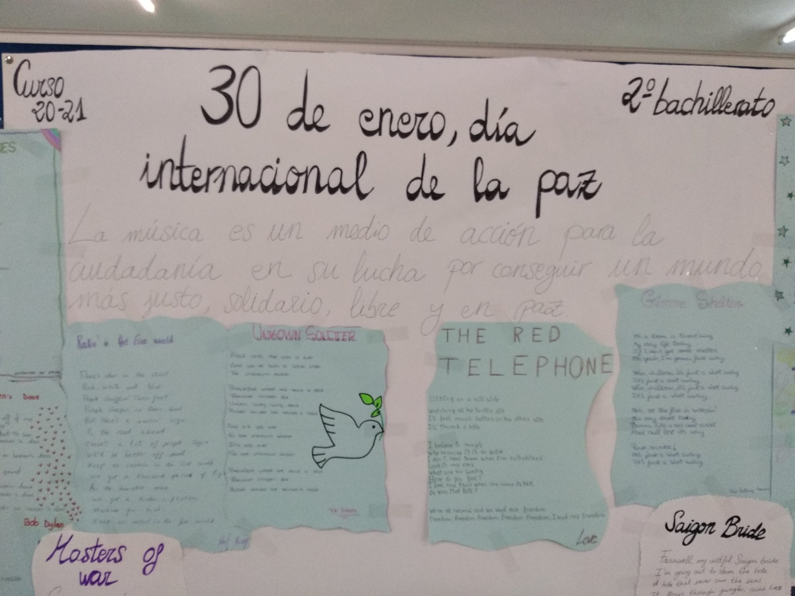 La música en el Día de la Paz - IES Polígono Sur